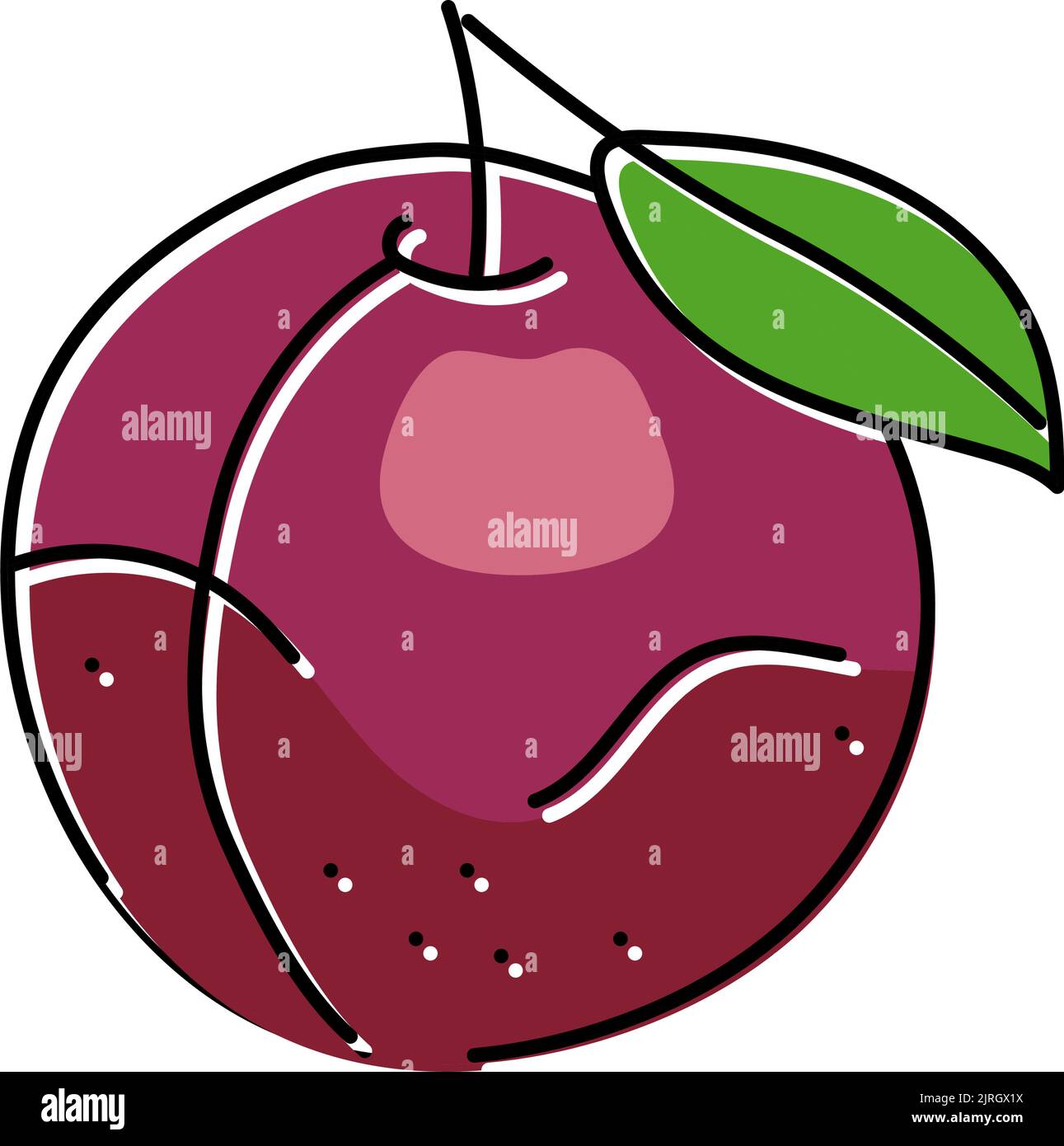 plum burgundy leaf color icon vector illustration Stock Vector Image ...