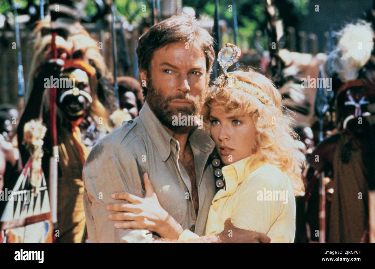 RICHARD CHAMBERLAIN, SHARON STONE, KING SOLOMON'S MINES, 1985 Stock ...