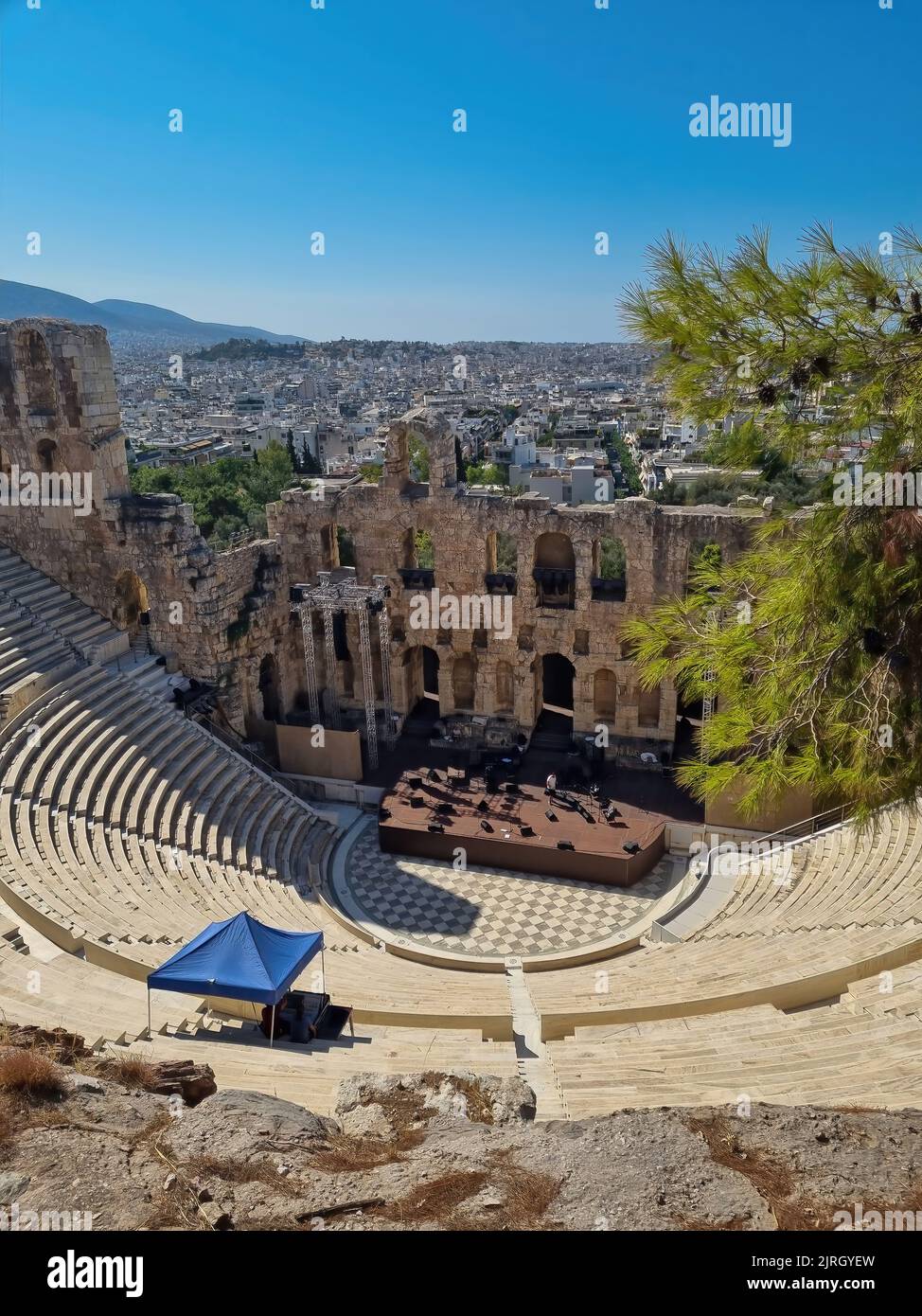The Odeon of Herodes Atticus in Acropolis. Athens, Greece. Popular ...