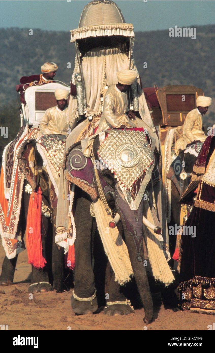 INDIAN ELEPHANT SCENE, THE FAR PAVILLIONS, 1984 Stock Photo - Alamy