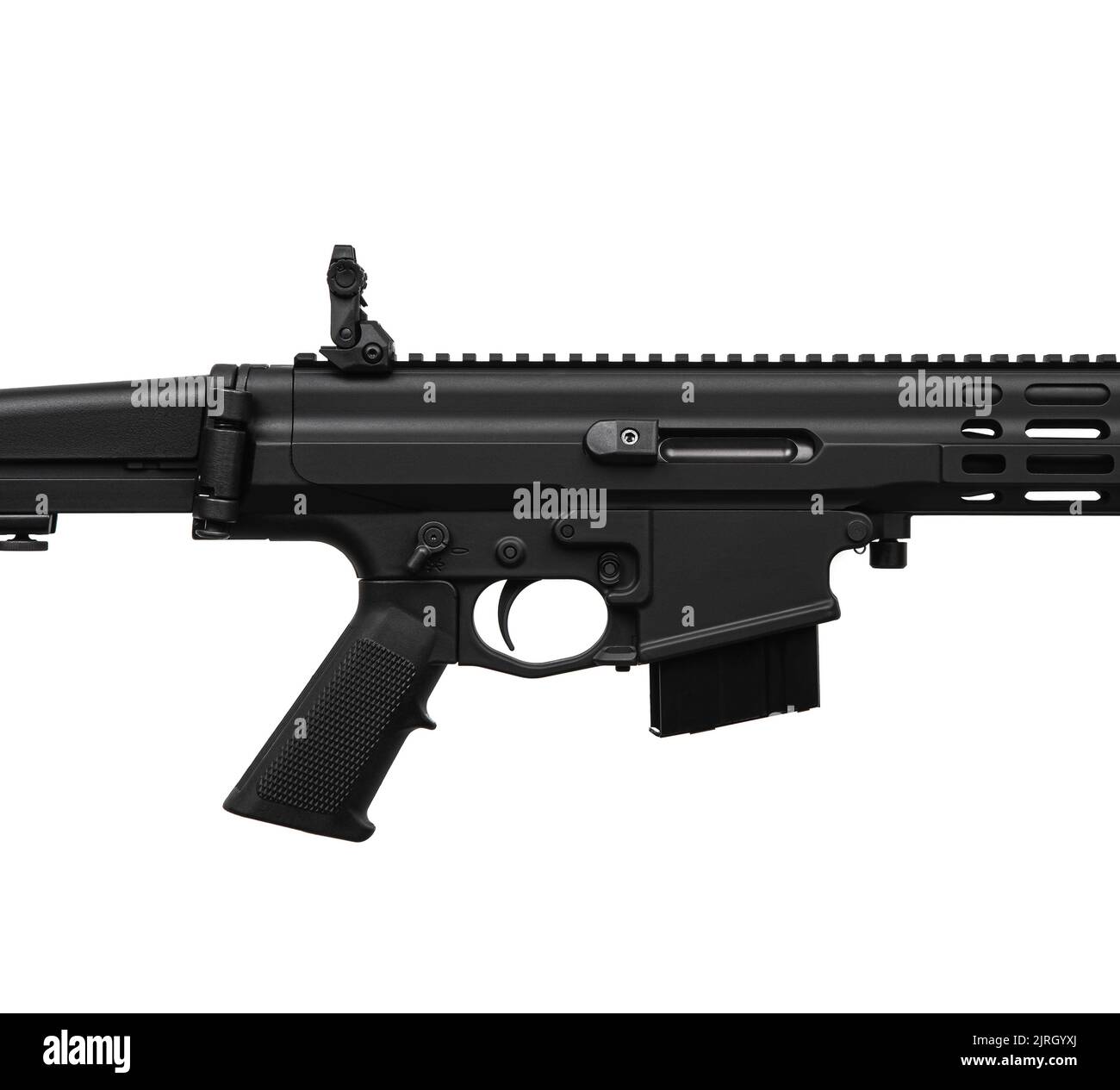 Modern automatic rifle isolated on white background. Weapons for police ...