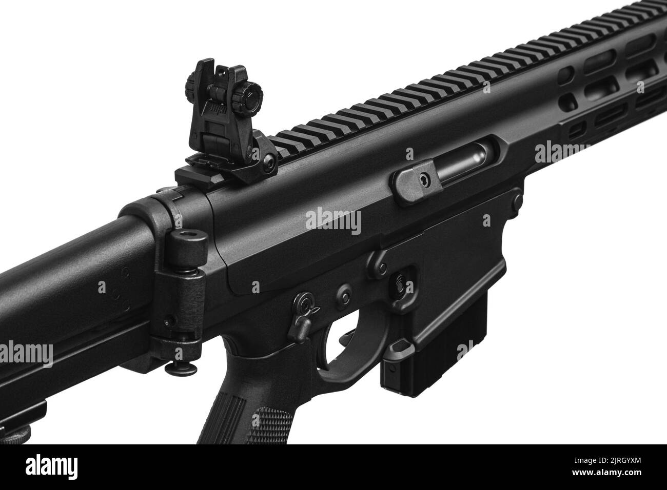 Modern automatic rifle isolated on white background. Weapons for police ...