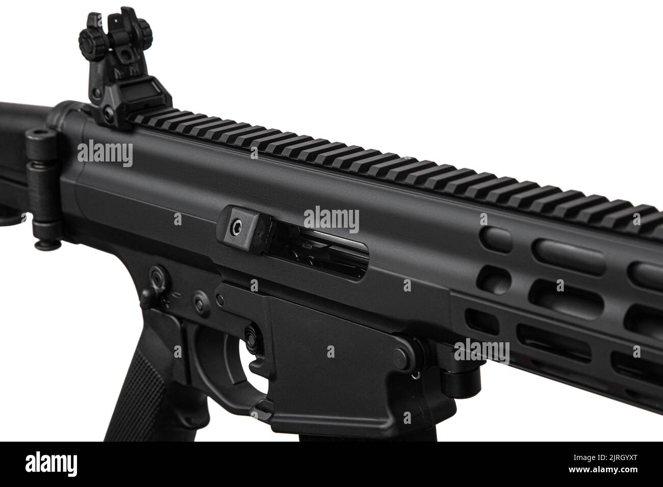 Modern automatic rifle isolated on white background. Weapons for police ...