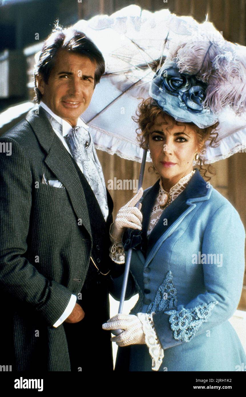 GEORGE HAMILTON, ELIZABETH TAYLOR, POKER ALICE, 1987 Stock Photo - Alamy