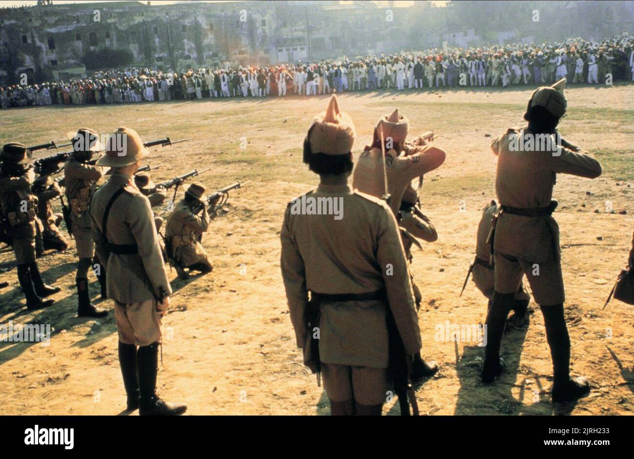 SOLDIERS AIM AT INDIAN PROTEST, GANDHI, 1982 Stock Photo - Alamy
