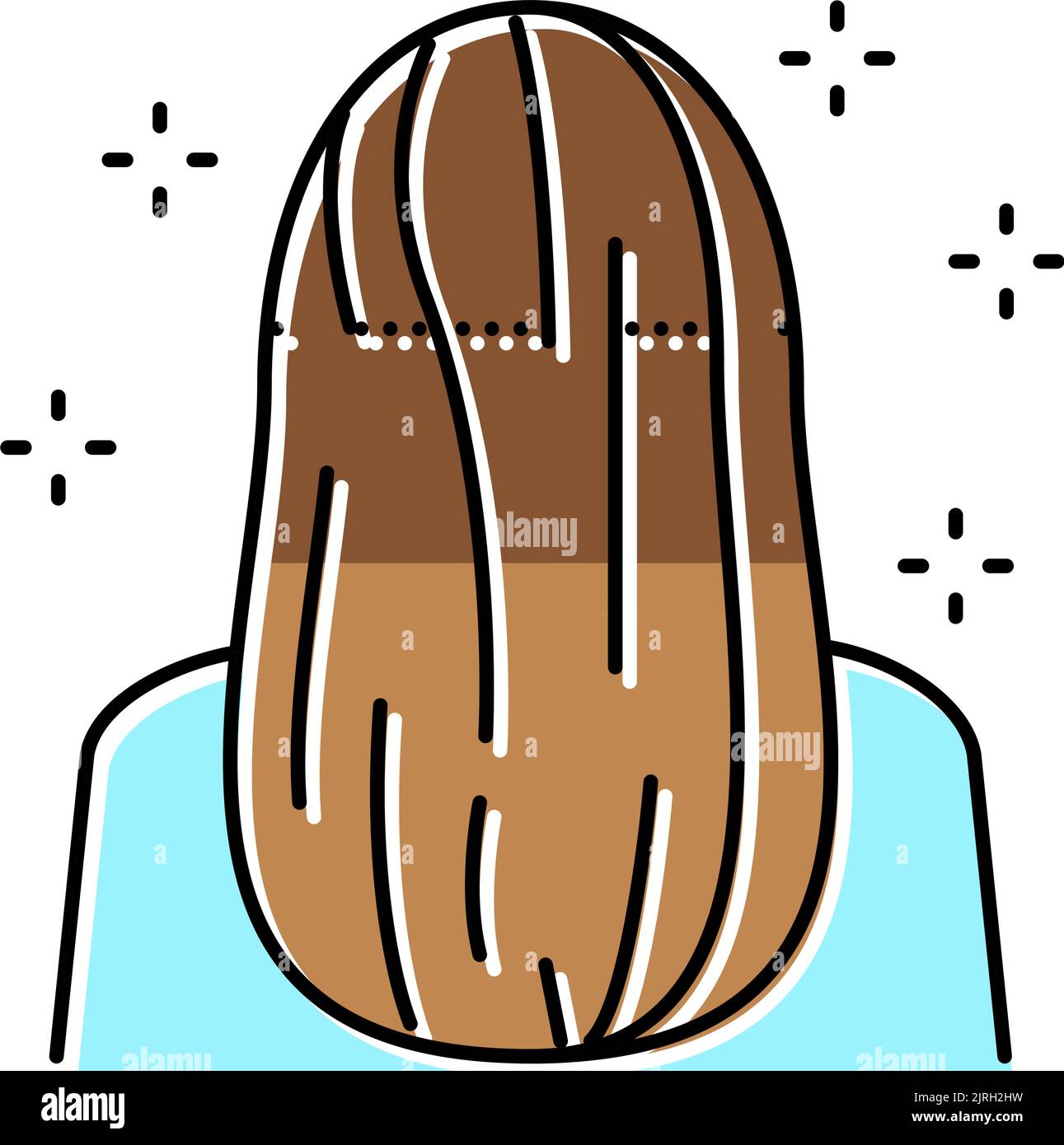 after hairdressing service color icon vector illustration Stock Vector ...