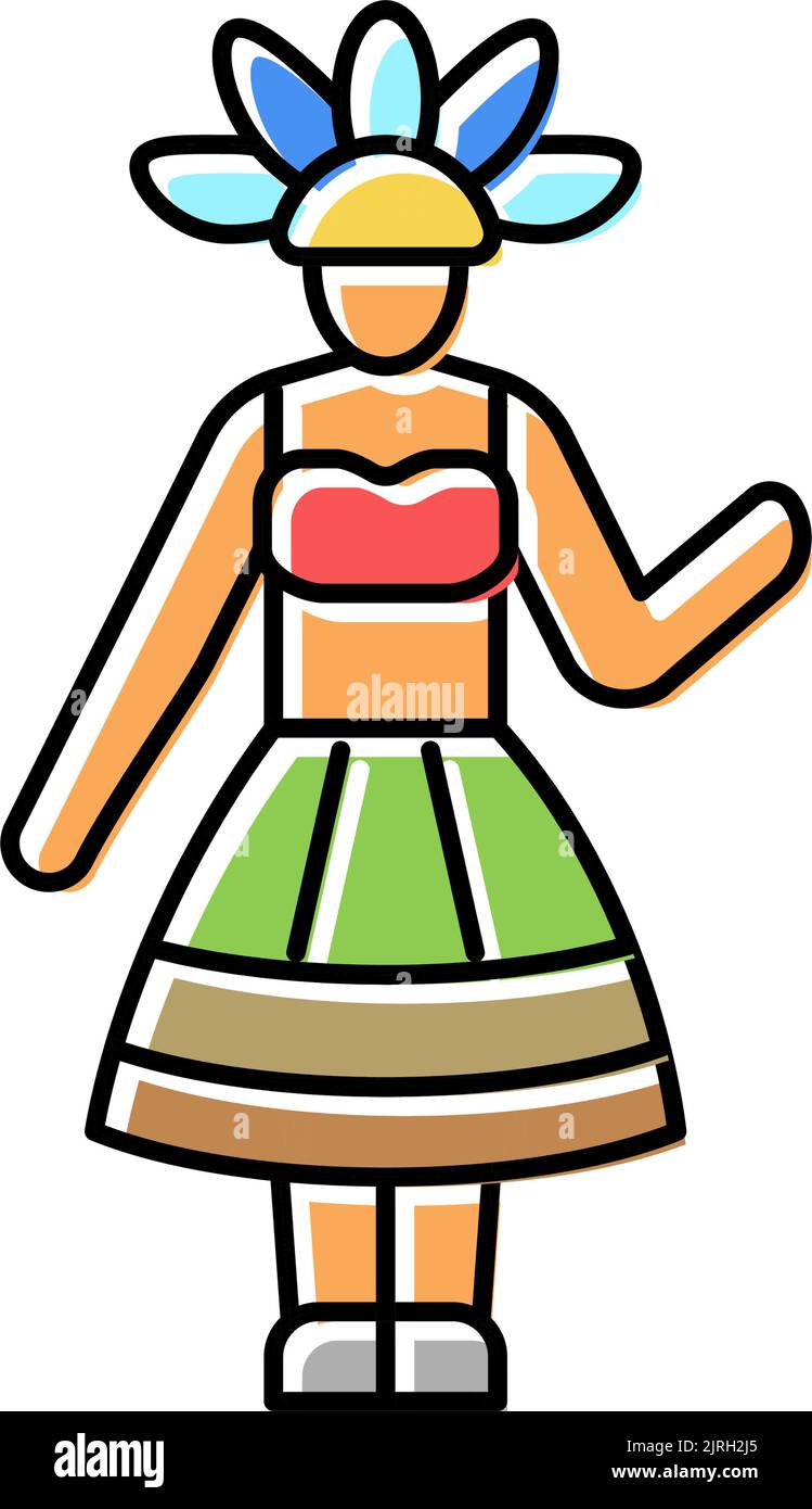 fiesta woman color icon vector illustration Stock Vector Image & Art ...