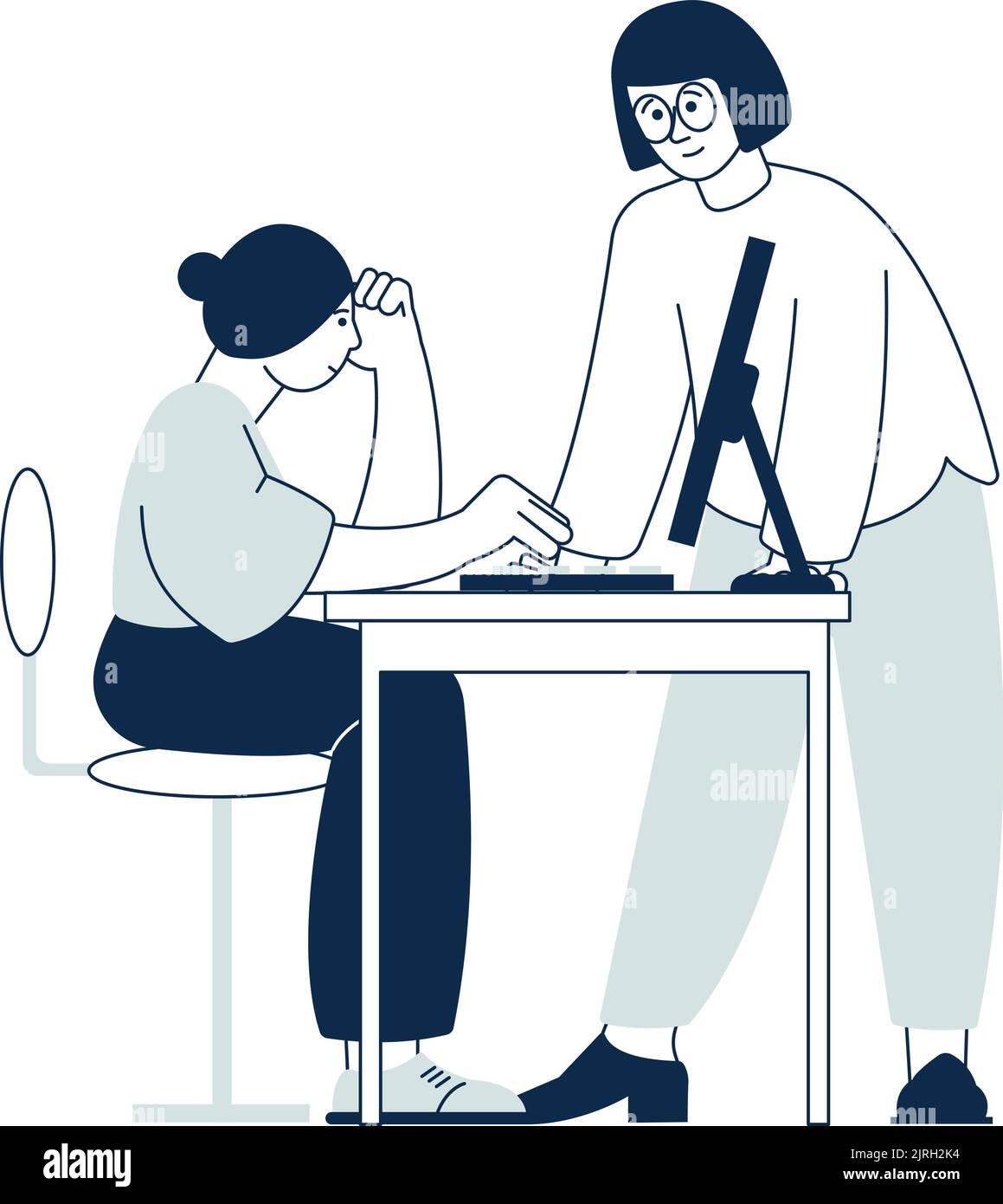 Coworker discussing Stock Vector Images - Alamy