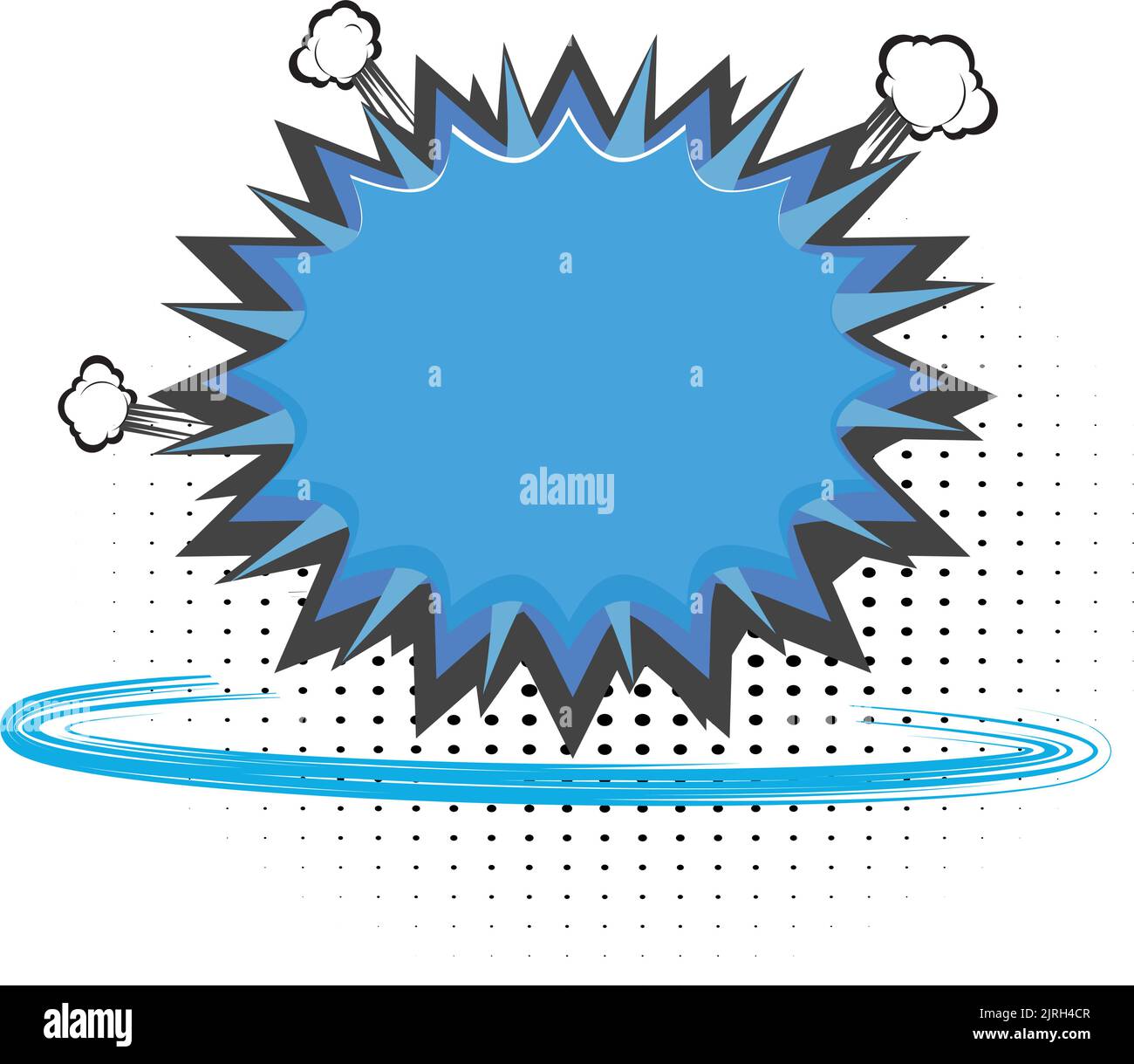 Comic sound effect balloon. Empty blue bubble Stock Vector Image & Art ...