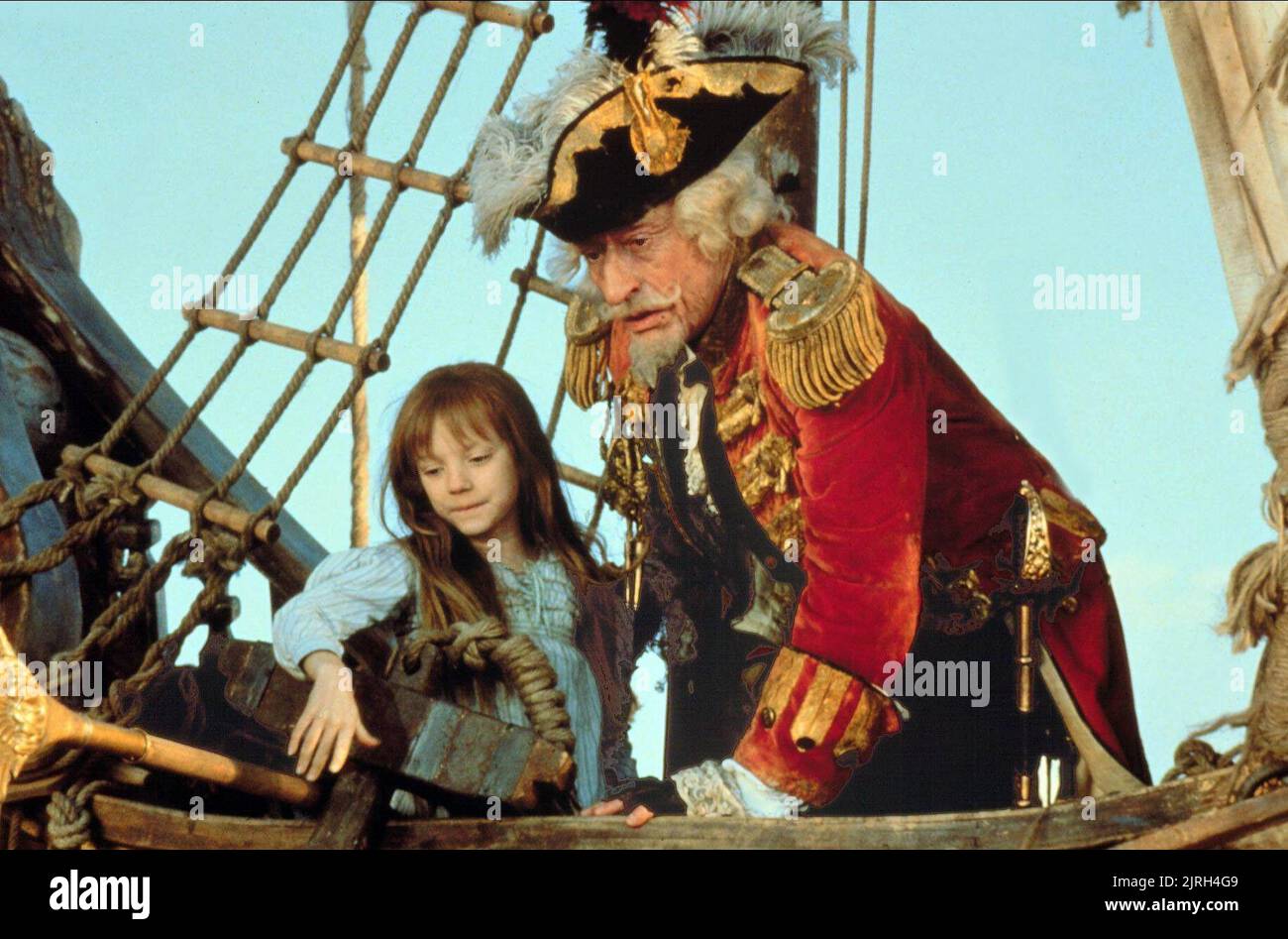 Red captains uniform swashbuckling coat tricorn hi-res stock ...