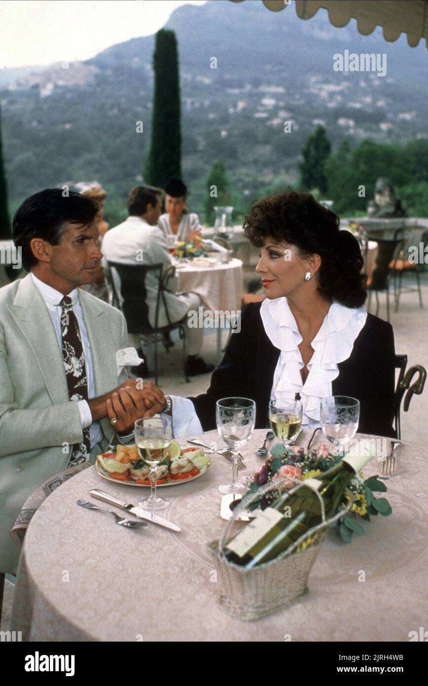 GEORGE HAMILTON, JOAN COLLINS, MONTE CARLO, 1986 Stock Photo - Alamy