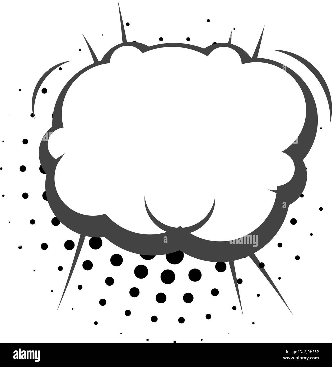 Comic cloud with retro shadow effect. Empty frame Stock Vector Image ...