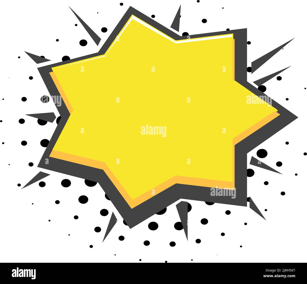 Yellow comic bubble. Empty text balloon template Stock Vector Image ...