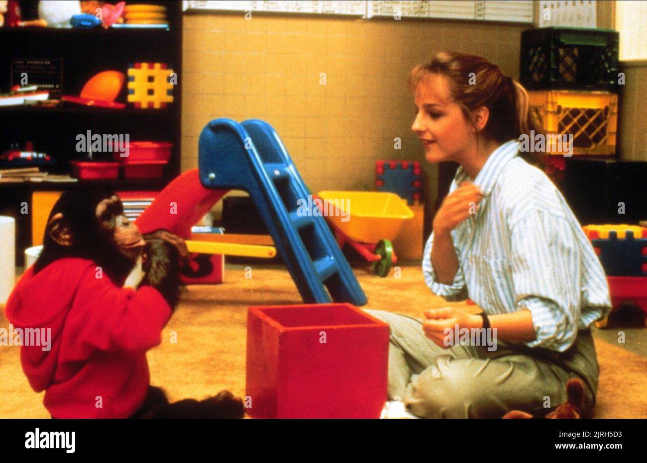 HELEN HUNT, CHIMPANZEE, PROJECT X, 1987 Stock Photo - Alamy