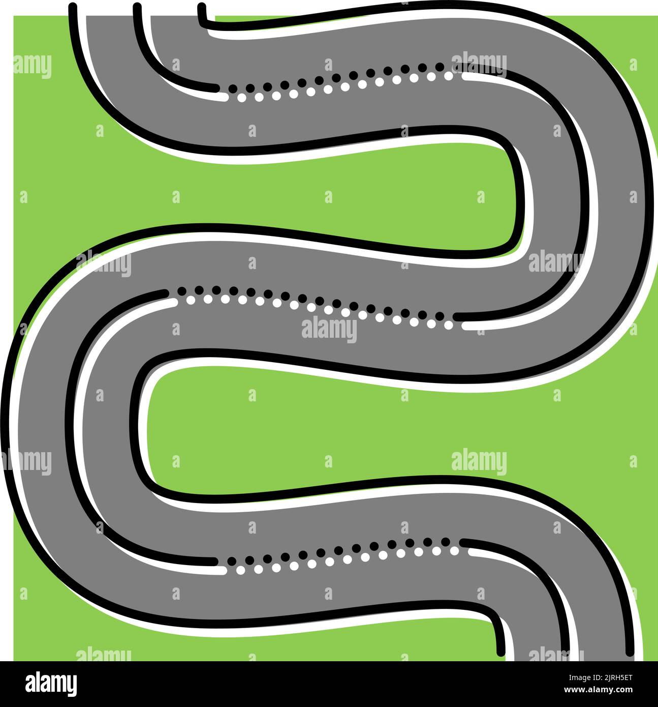 hilly road color icon vector illustration Stock Vector Image & Art - Alamy
