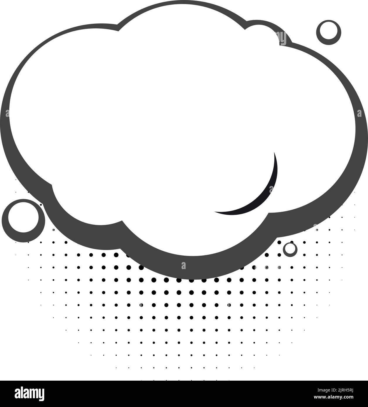 Empty comic bubble. Retro speech balloon template Stock Vector Image ...