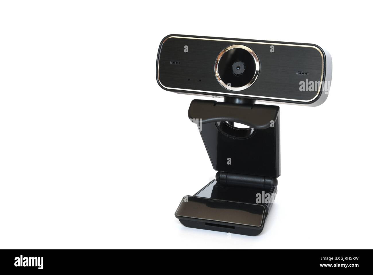 Black computer webcam isolated on white background Stock Photo - Alamy