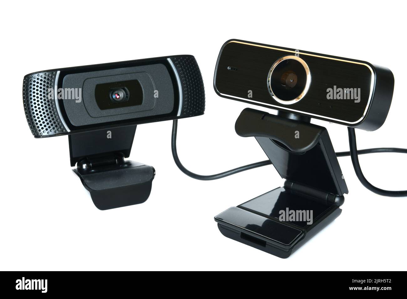 Black computer webcam isolated on white background Stock Photo - Alamy