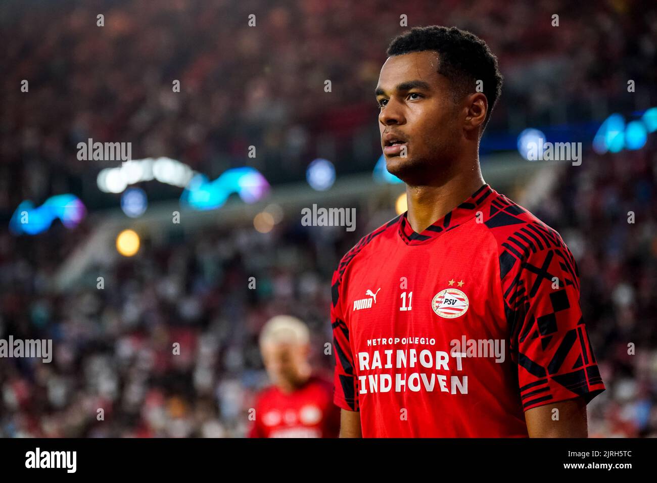 EINDHOVEN, NETHERLANDS - AUGUST 24: Cody Gakpo of PSV prior to the UEFA ...