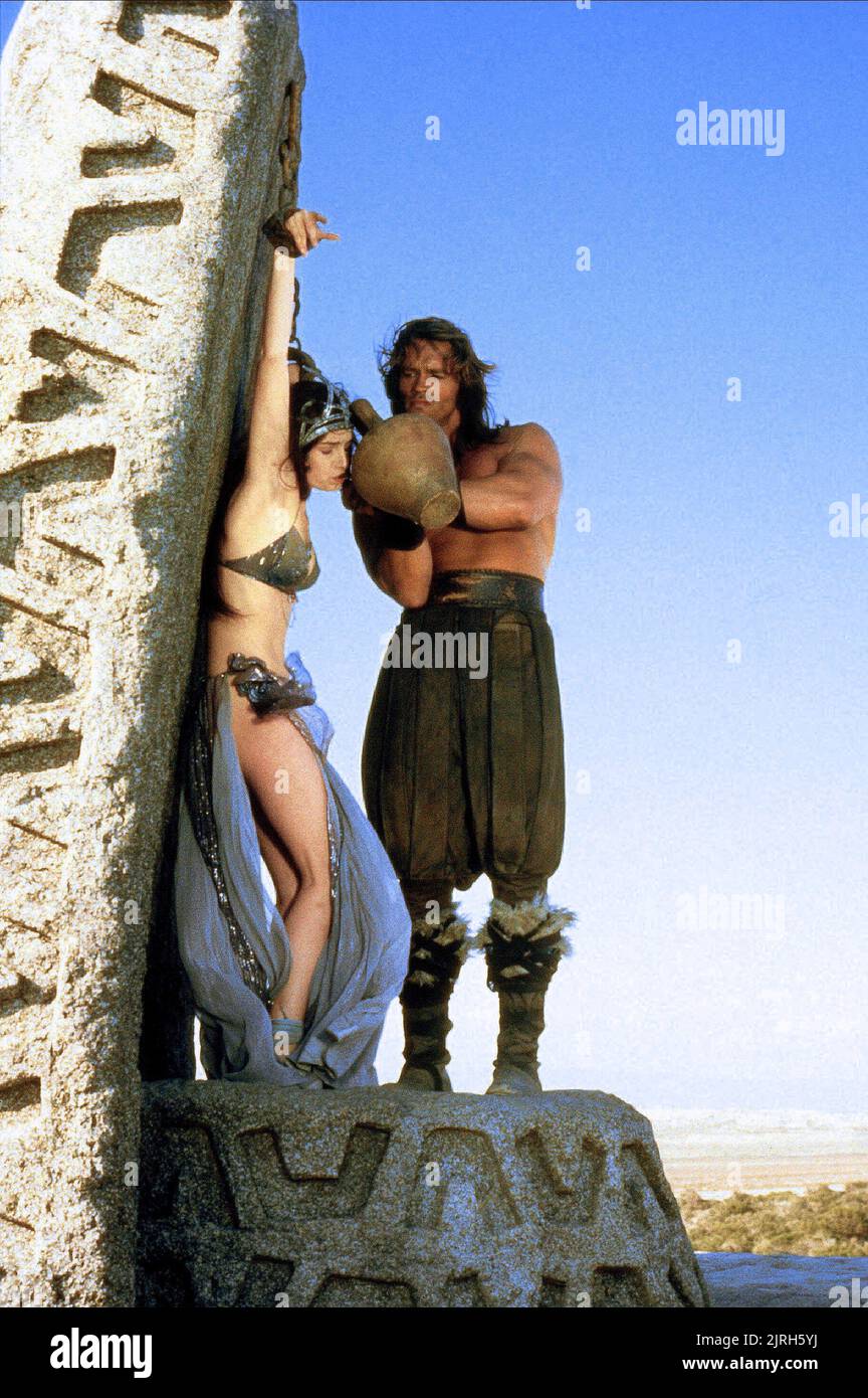 VALERIE QUENNESSEN, ARNOLD SCHWARZENEGGER, CONAN THE BARBARIAN, 1982 Stock Photo - Alamy