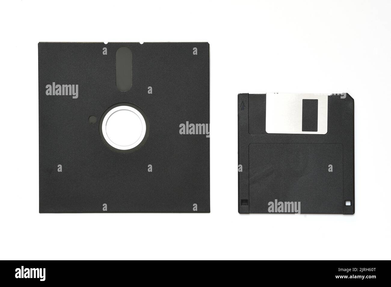 5.25 inch and 3.5 inch floppy diskettes isolated on white Stock Photo ...