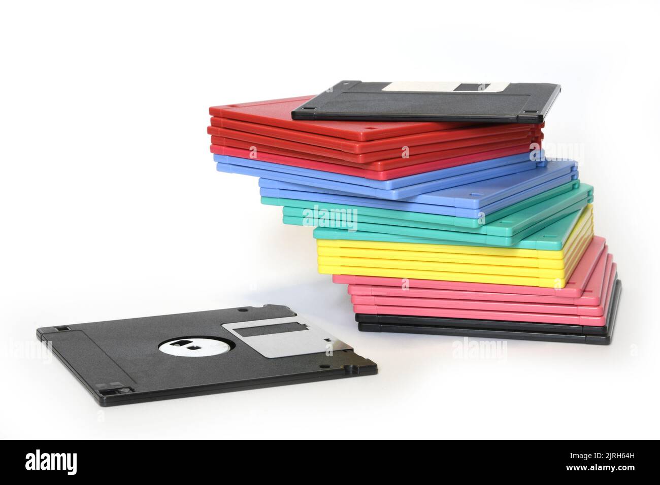 old floppy diskettes isolated on white Stock Photo - Alamy