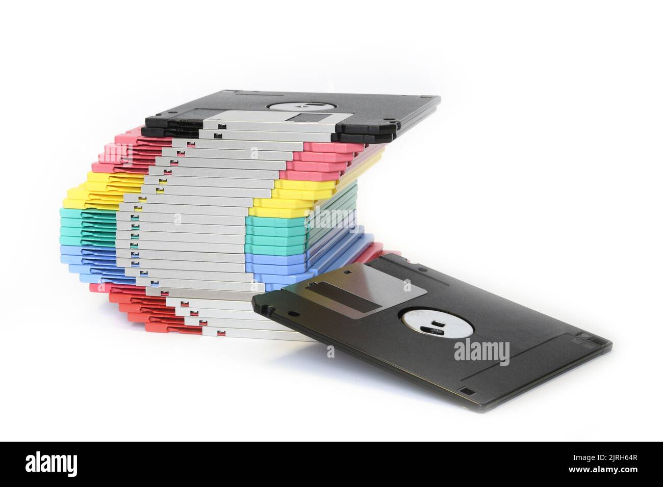 old floppy diskettes isolated on white Stock Photo - Alamy