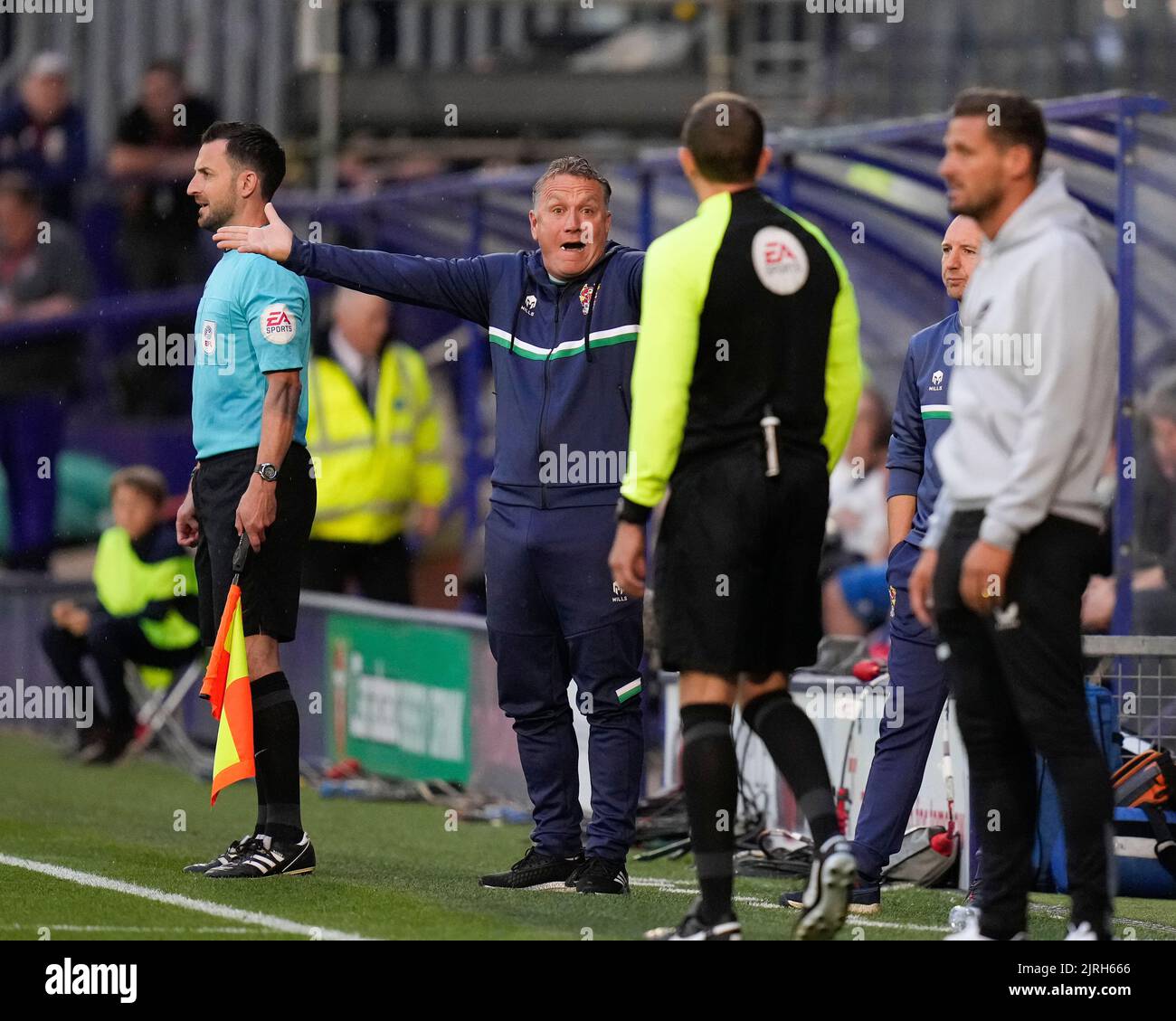 Micky Mellon Manager of Tranmere Rovers appeals to Fourth Official ...