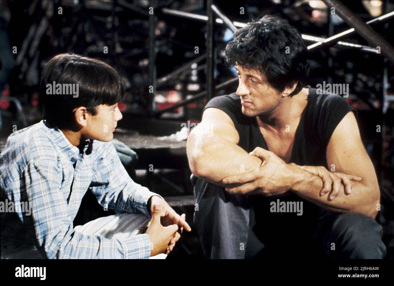 DAVID MENDENHALL, SYLVESTER STALLONE, OVER THE TOP, 1987 Stock Photo ...