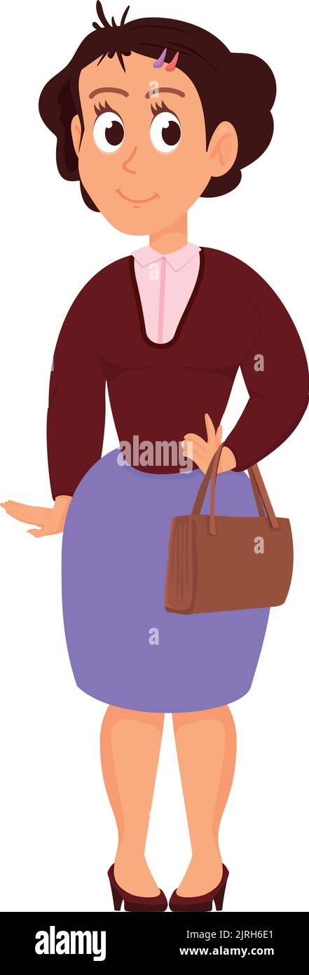 Woman in formal outfit. Young happy female character Stock Vector Image ...