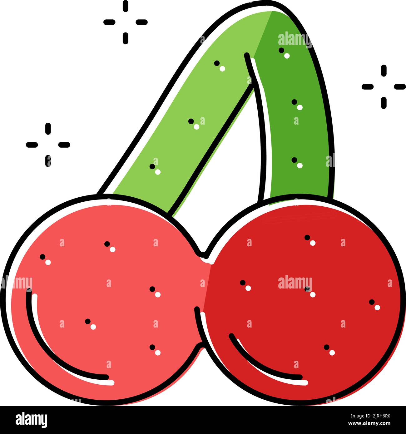 cherry jelly candy gummy color icon vector illustration Stock Vector ...