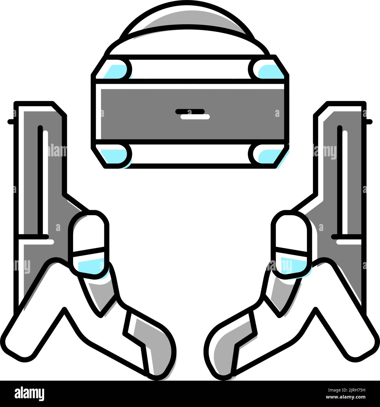 vr gun set color icon vector illustration Stock Vector Image & Art - Alamy