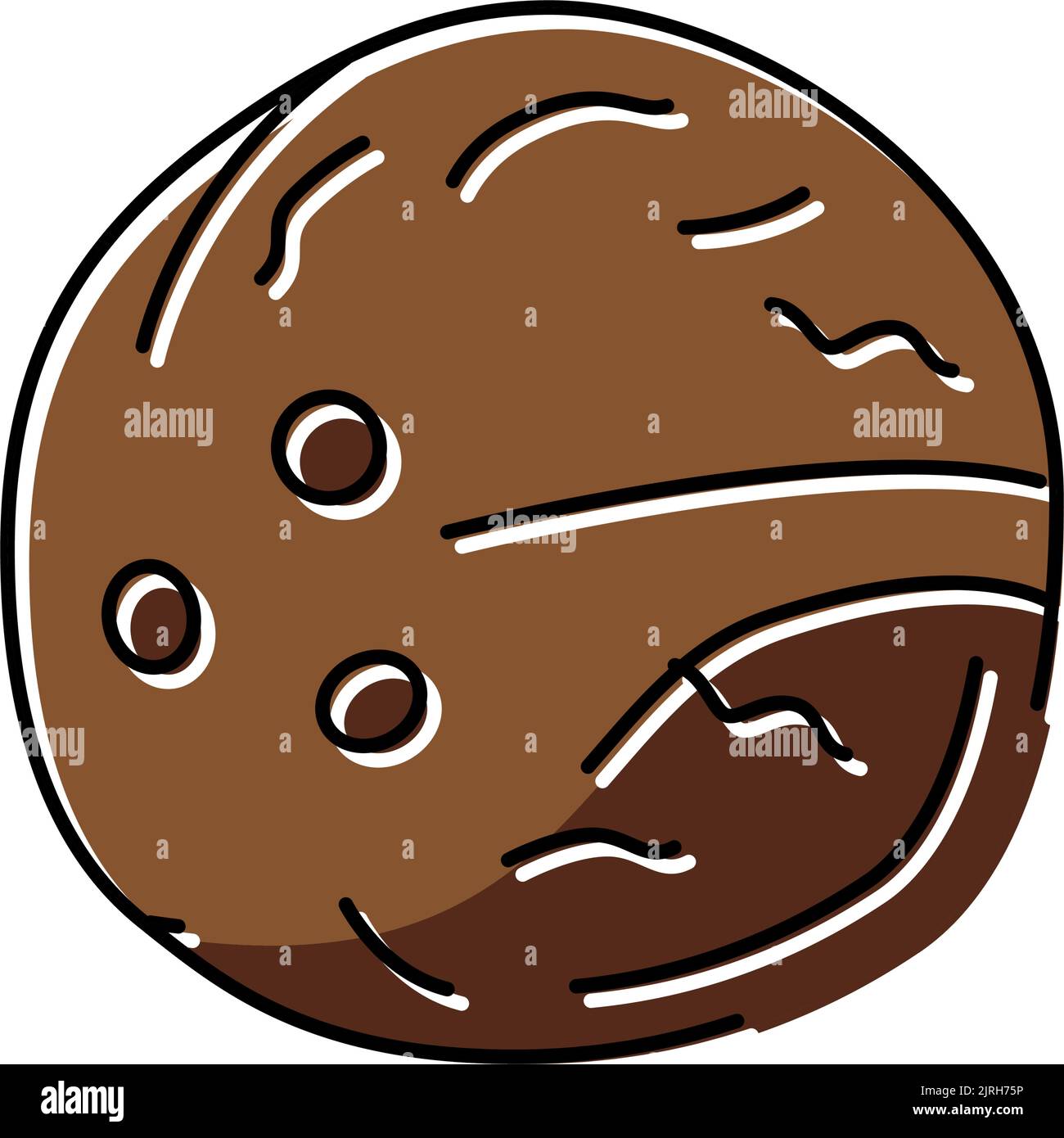 coconut brown color icon vector illustration Stock Vector Image & Art ...