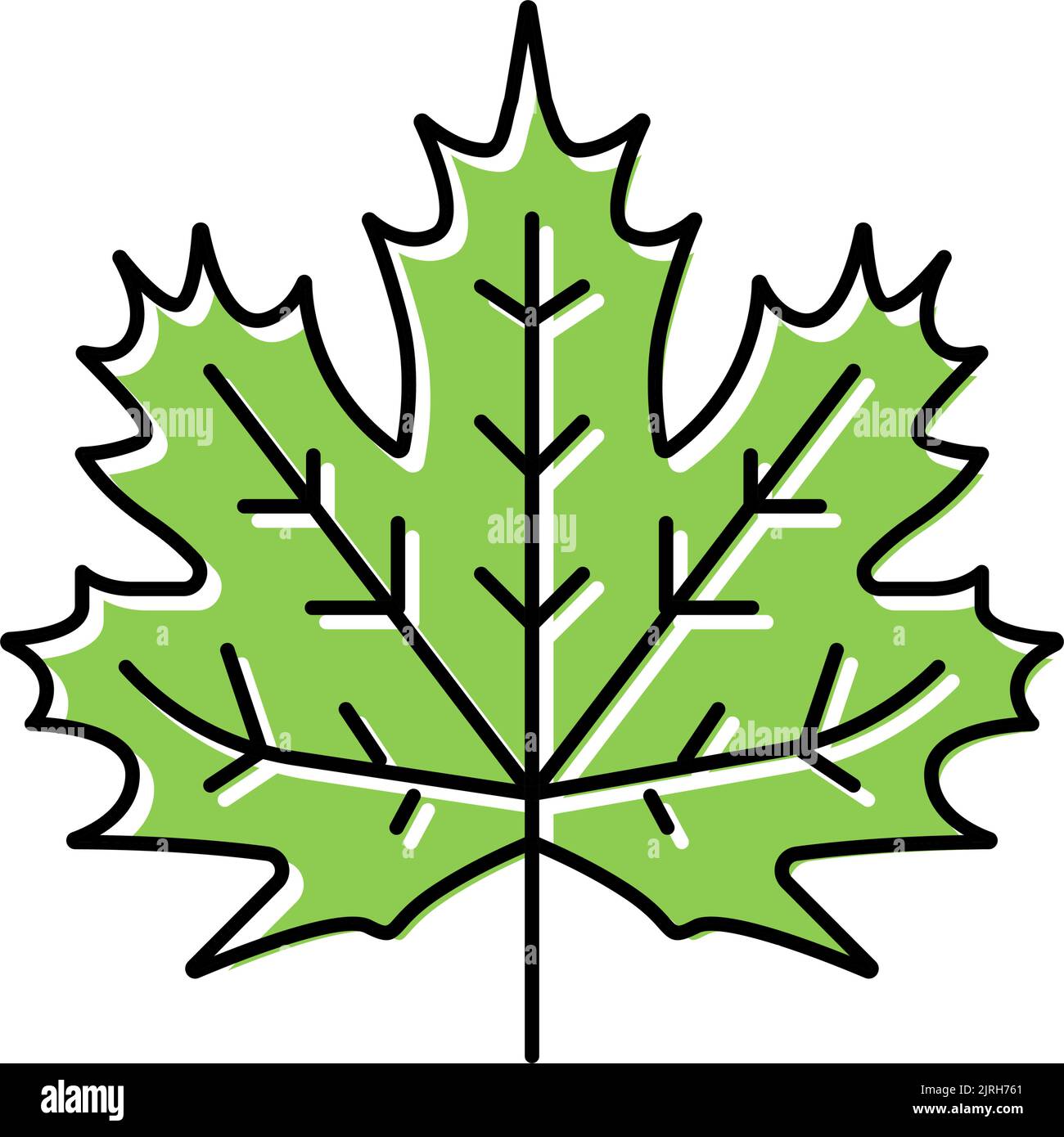 maple leaf color icon vector illustration Stock Vector Image & Art - Alamy