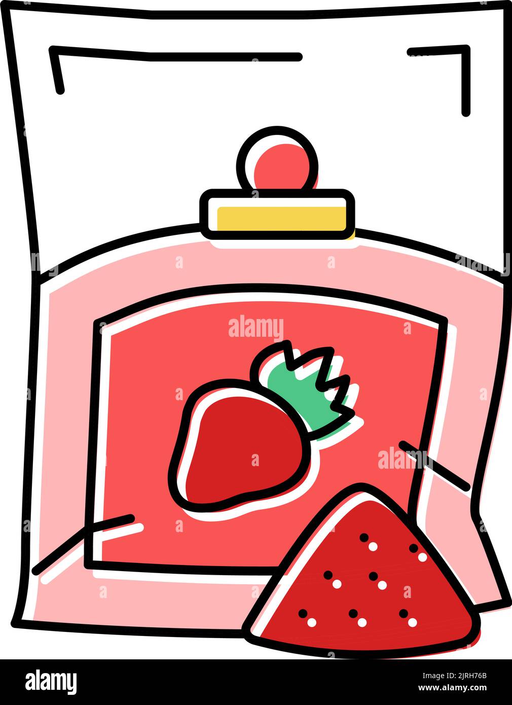 dried strawberries color icon vector illustration Stock Vector Image ...