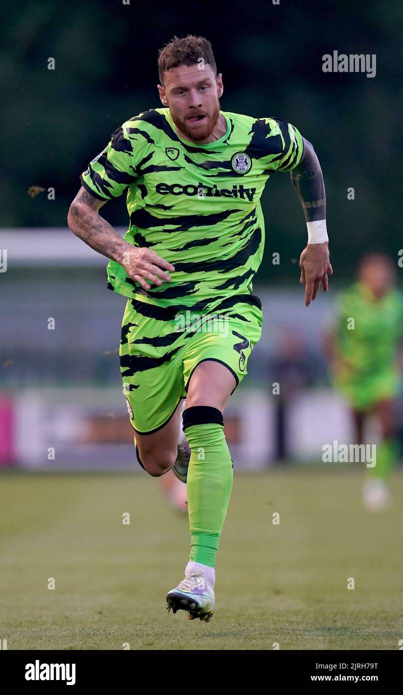 Forest Green Rovers’ Connor Wickham in action during the Carabao Cup ...