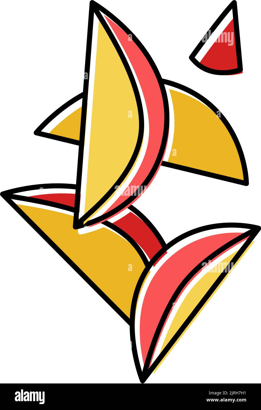 mango slice food cut color icon vector illustration Stock Vector Image ...