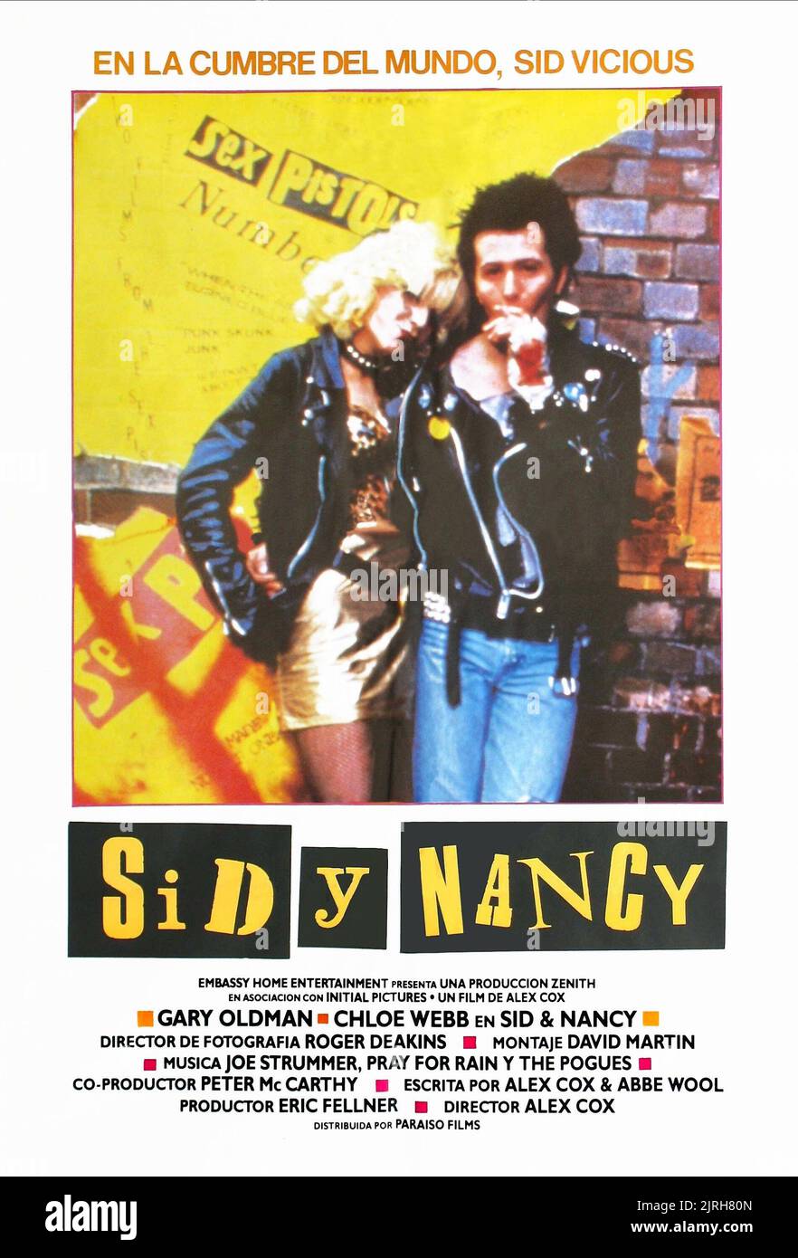CHLOE WEBB, GARY OLDMAN POSTER, SID AND NANCY, 1986 Stock Photo - Alamy