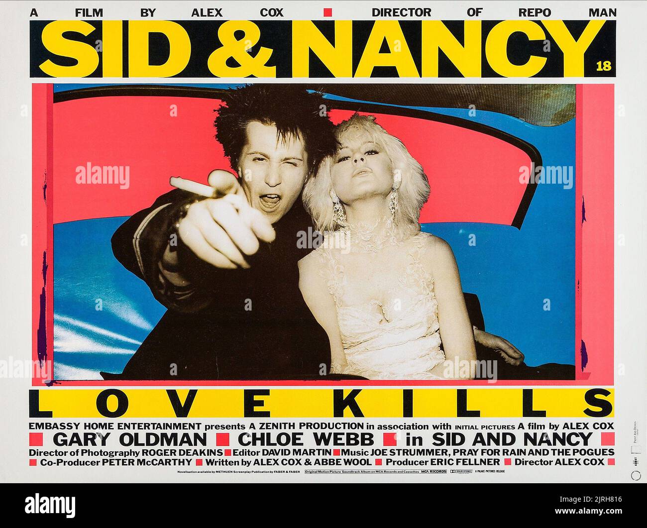 GARY OLDMAN, CHLOE WEBB POSTER, SID AND NANCY, 1986 Stock Photo - Alamy