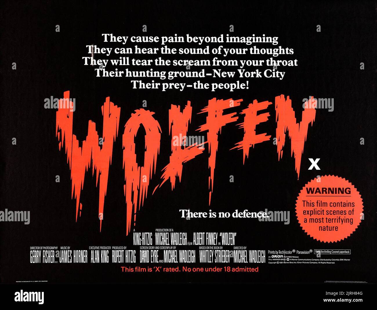 MOVIE POSTER, WOLFEN, 1981 Stock Photo - Alamy