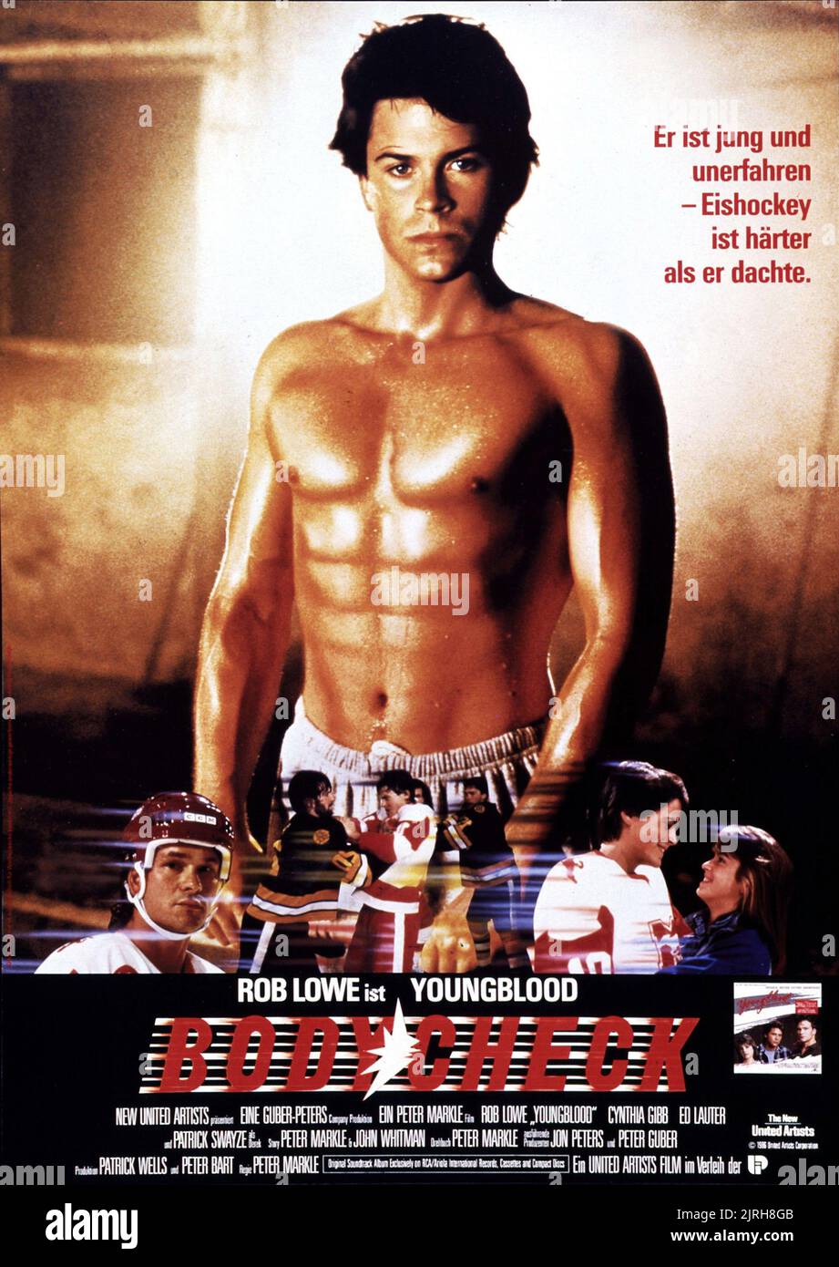 ROB LOWE POSTER, YOUNGBLOOD, 1986 Stock Photo - Alamy