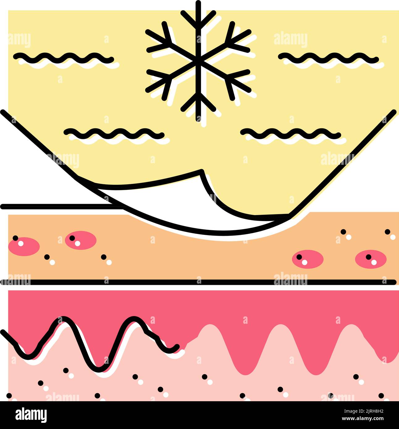 cold problem skin color icon vector illustration Stock Vector Image ...