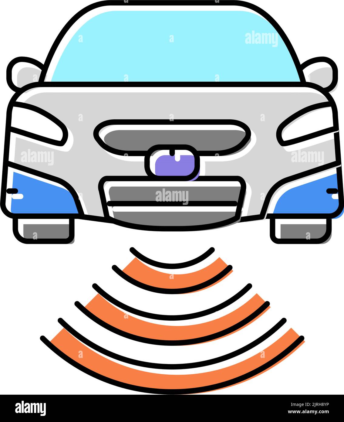 automobile sensor color icon vector illustration Stock Vector Image ...