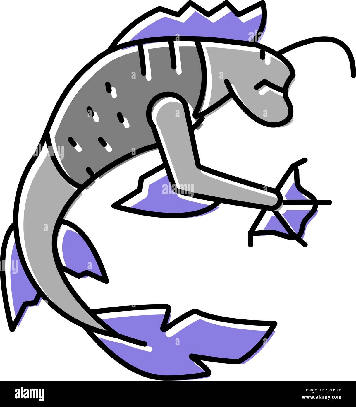 floating monster color icon vector illustration Stock Vector Image ...