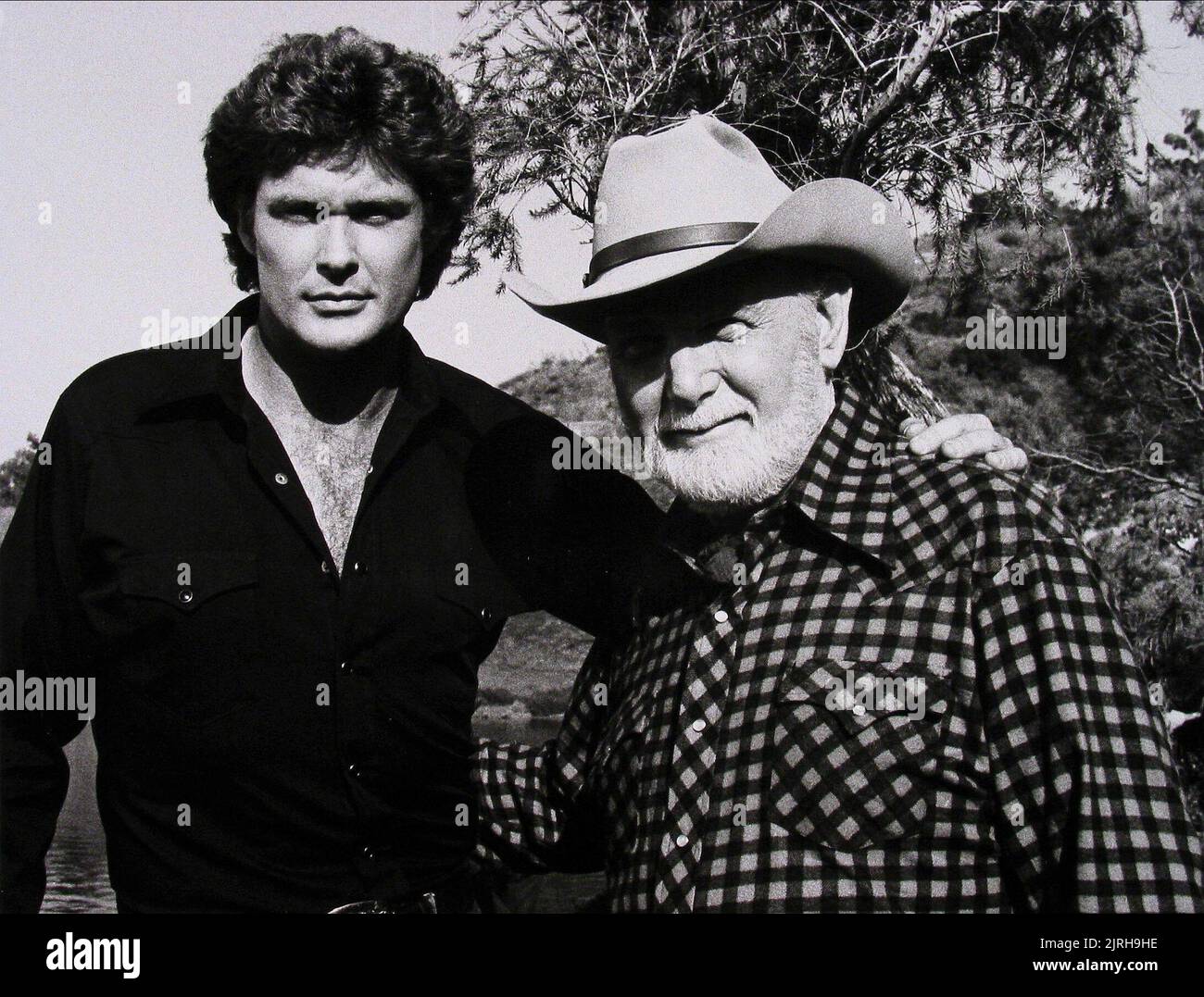 DAVID HASSELHOFF, HARRY CAREY JR., KNIGHT RIDER, 1982 Stock Photo - Alamy