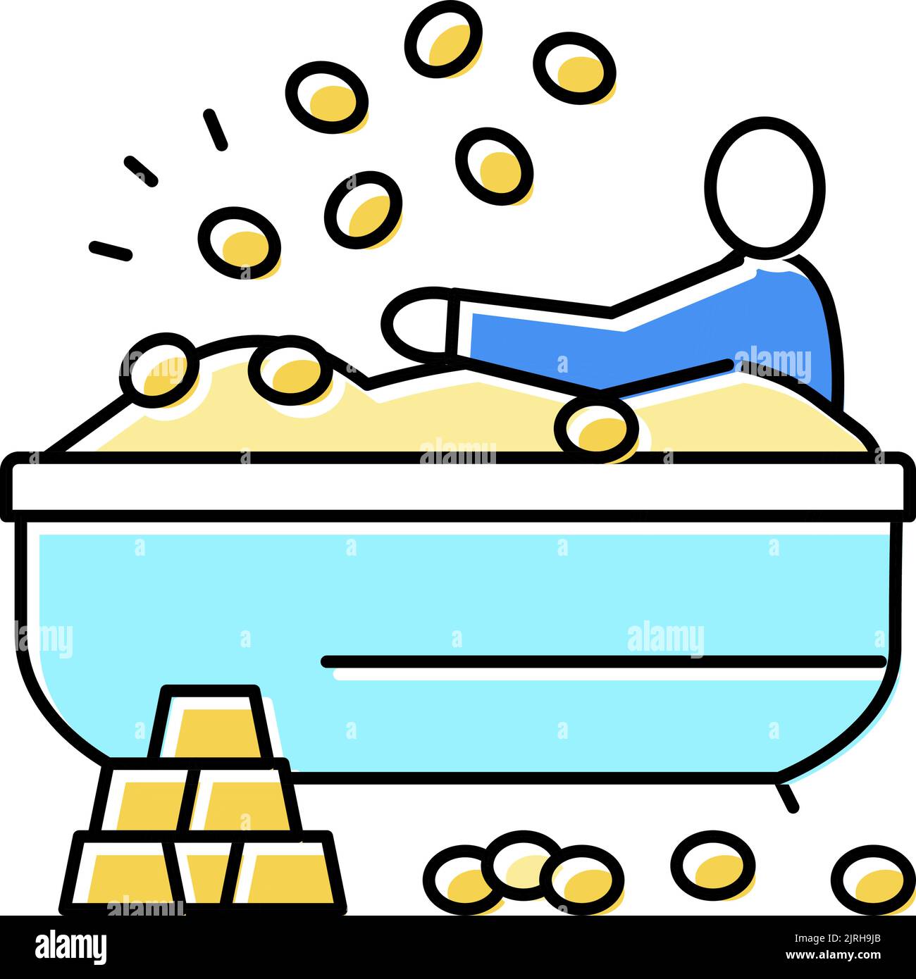 financial independence freedom money color icon vector illustration ...