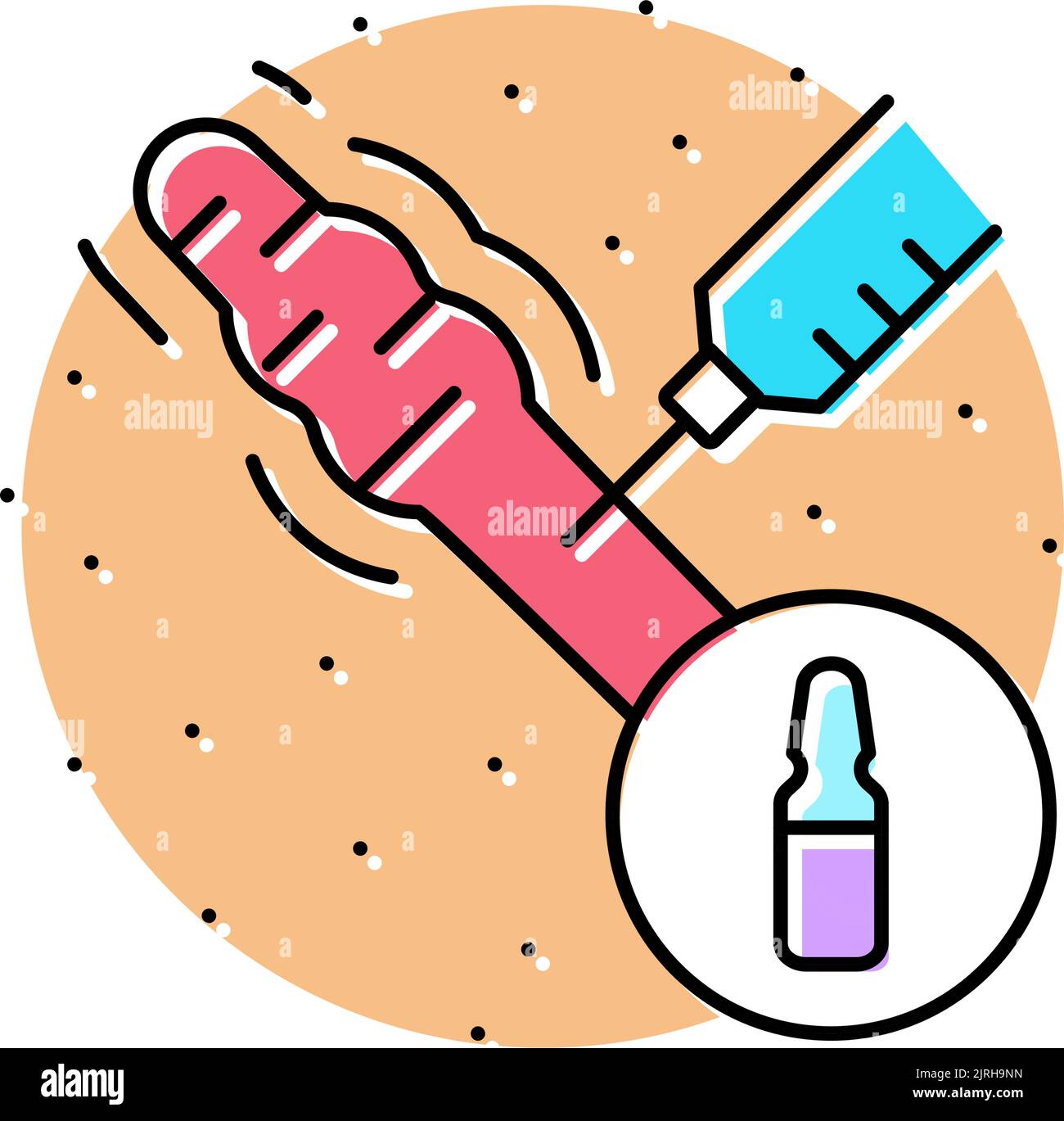 injection scar treatment color icon vector illustration Stock Vector ...