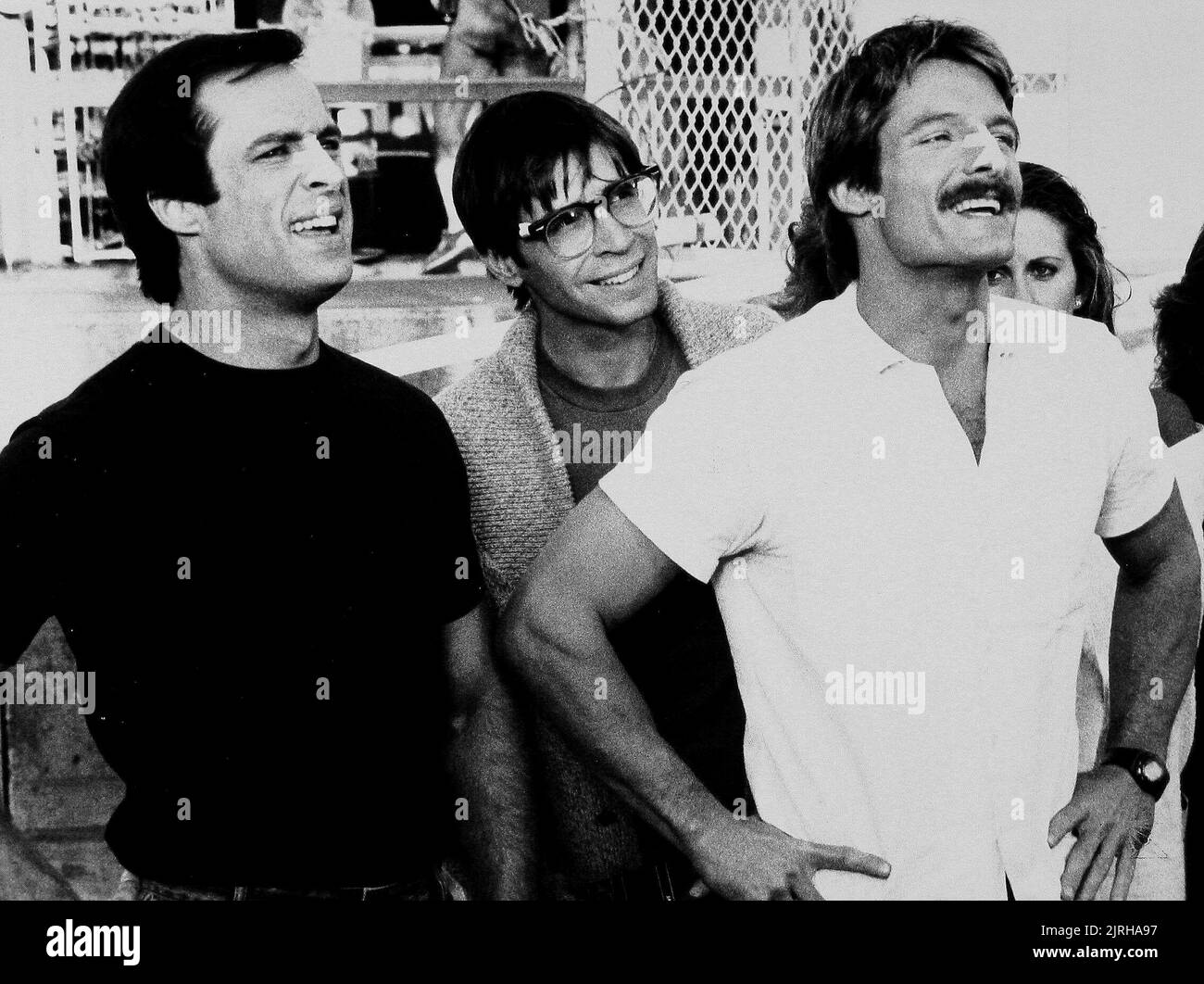 JOE PENNY, THOM BRAY, PERRY KING, RIPTIDE, 1984 Stock Photo - Alamy