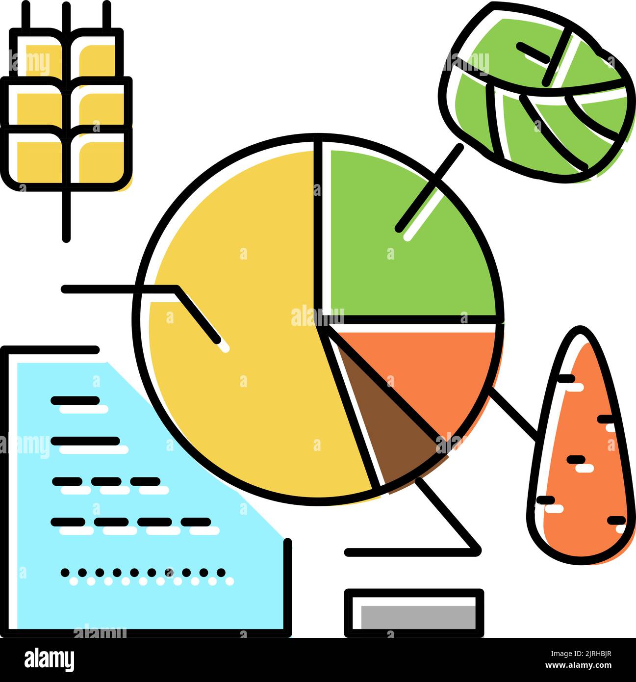 crop analytics smart farm color icon vector illustration Stock Vector ...