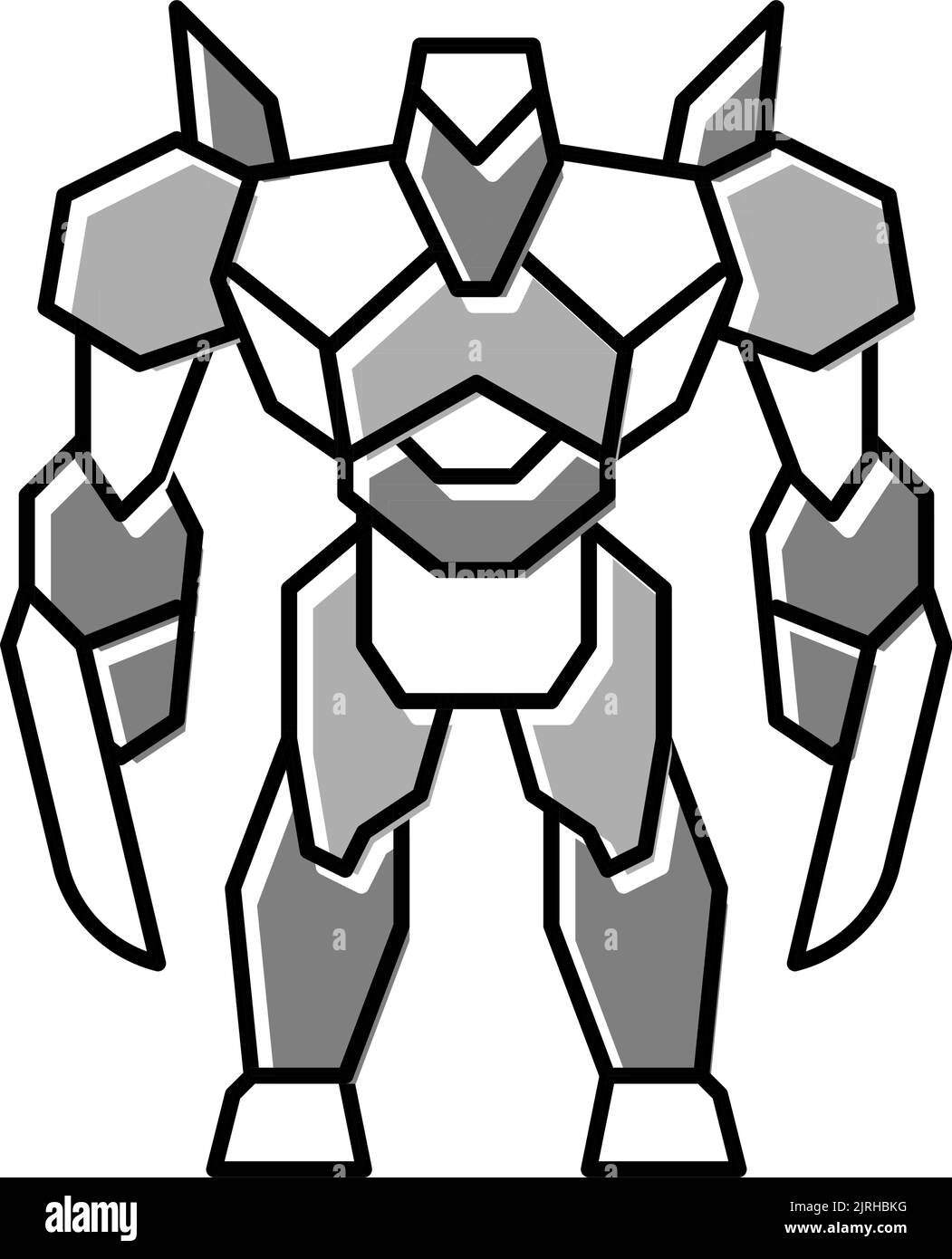 metal monster color icon vector illustration Stock Vector Image & Art ...